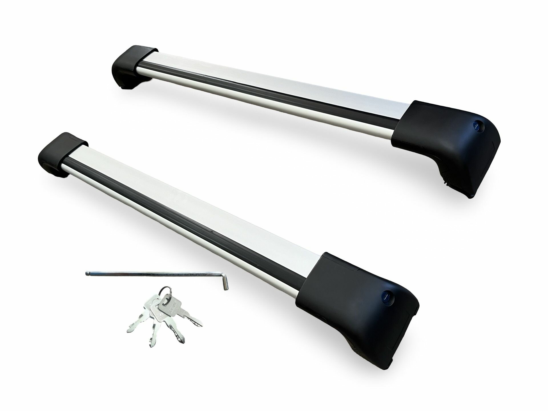 Багажник для рейлингов WingBar Edge Flash Rail Silver S (аэродинамические)