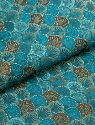 Ткань атлас, парча, имитация шелка Xiyunxiang Бирюзовый, yxbd839