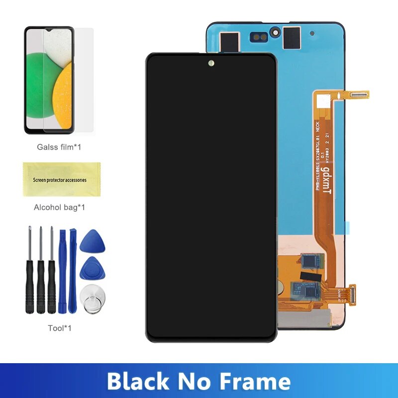 AMOLED-экран в сборе для Samsung Galaxy Note 10 Lite, ЖК-дисплей, цифровой сенсорный экран, замена дисплея Samsung Note 10 lite Amoled No Frame