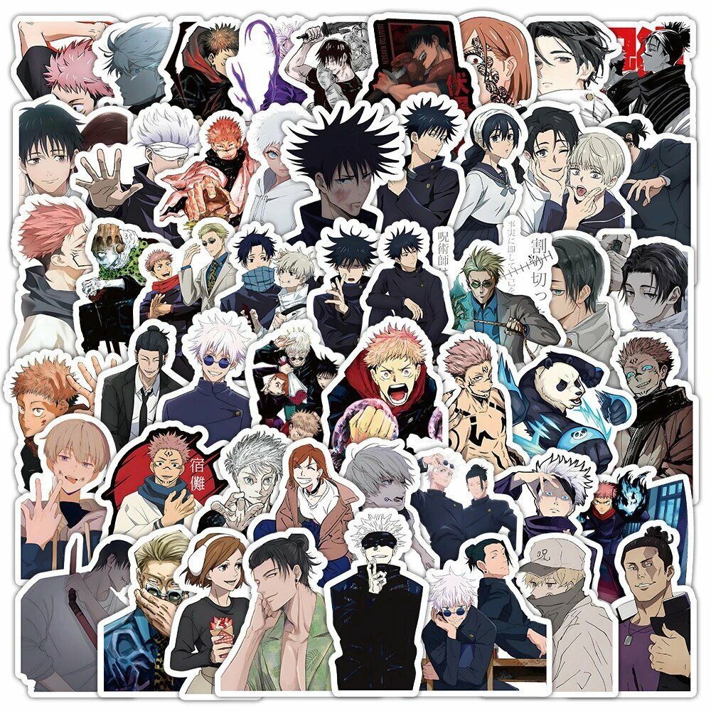 10/30/50/100 шт. аниме наклейки Jujutsu Kaisen Bandai 10PCS