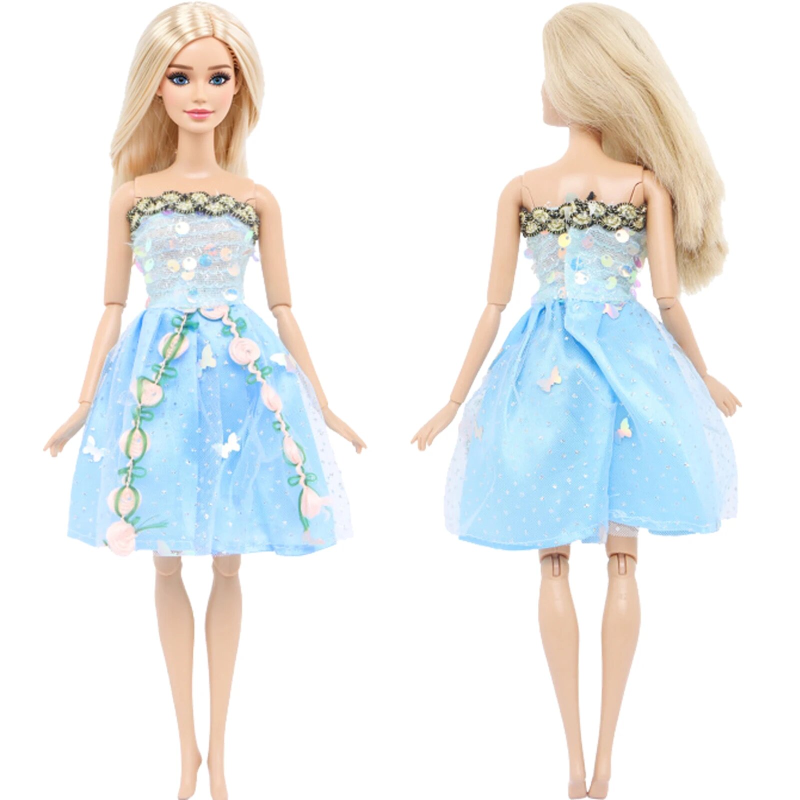 Кукольный наряд Barbie, голубой, 1/6