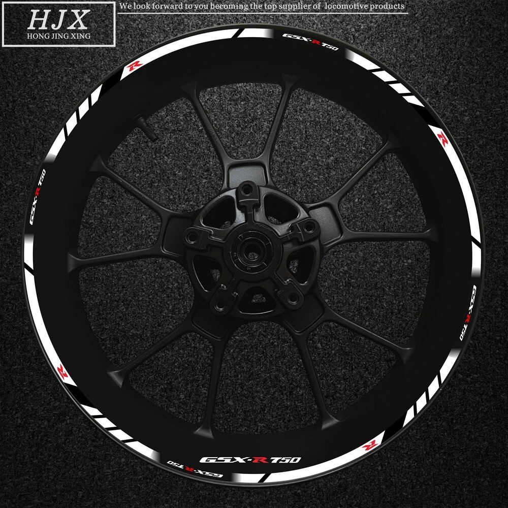 Подходит для 17-дюймовых колес Suzuki на мотоциклах, комплект декоративных колес GSX-R750 с наклейкой Gsxr 750r Черный, R750