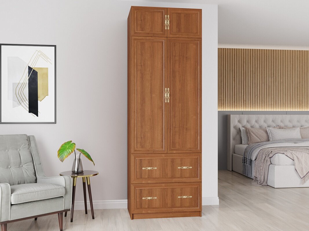 Шкаф распашной МебельЛэнд24 Карлос - 035 80x54x236 четырехдверный с 2 ящиками