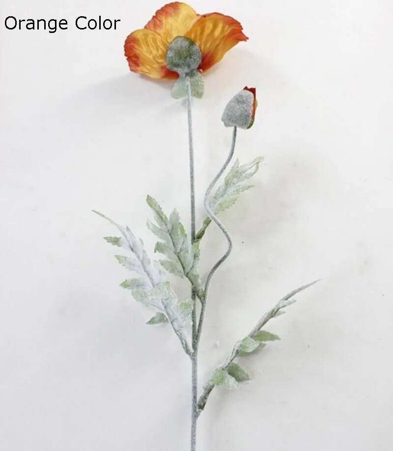 Искусственные цветы мака, белые, 70 см B