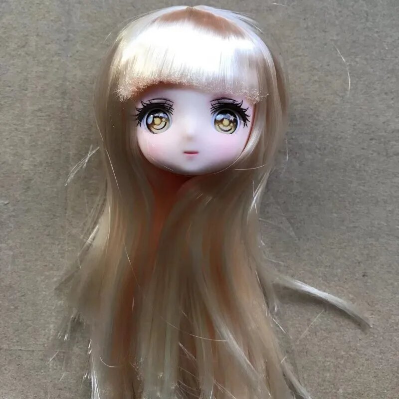 Кукольные головы ROUND YUAN 1/6 с длинными волосами NO.22
