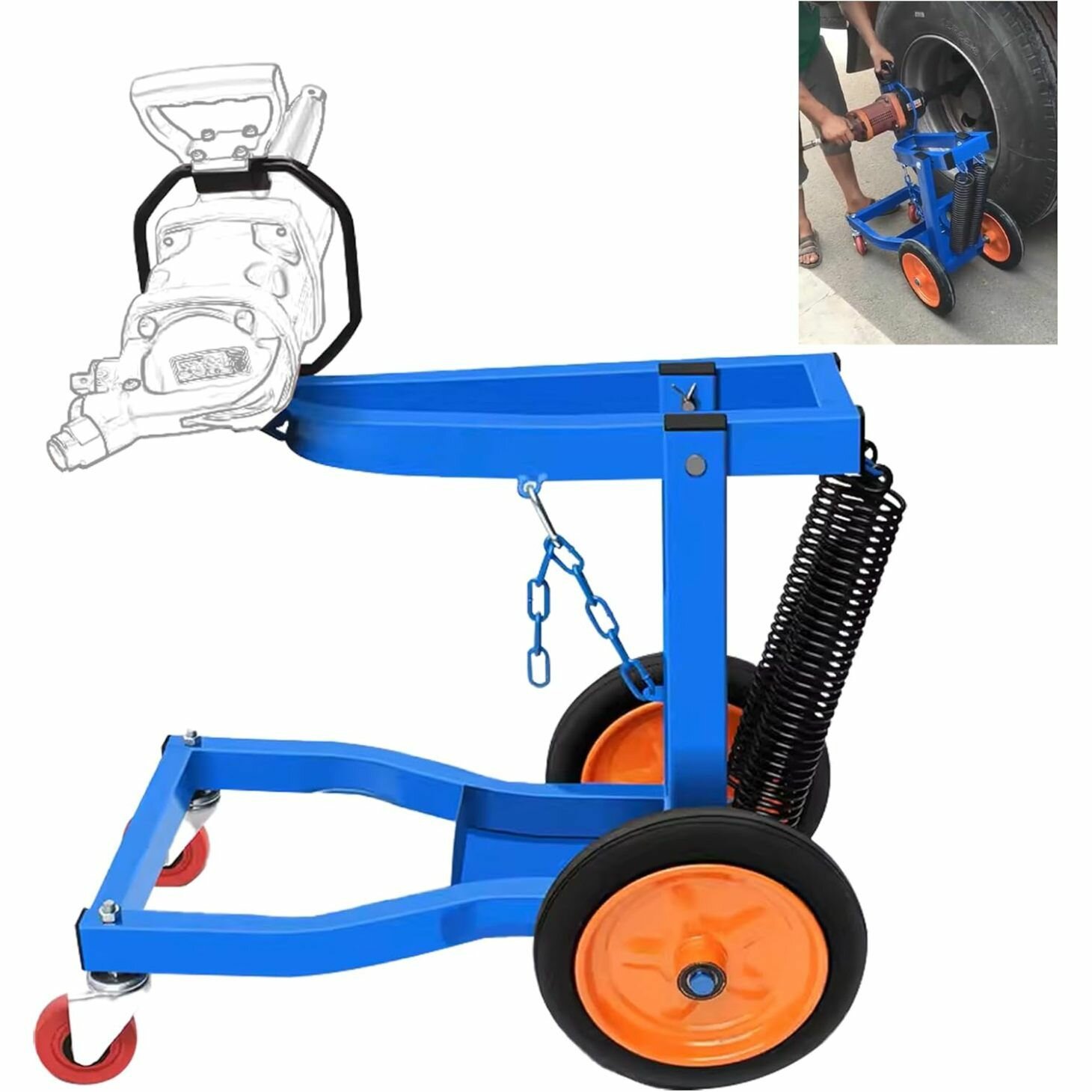 Тележка гидравлическая для автомобиля