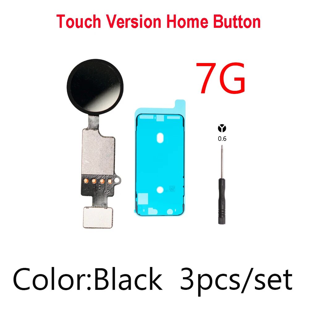 Сенсорная версия, кнопка «Домой», Flex для iPhone 7, 8 Plus SE YF, универсальное решение с функцией возврата назад For iphone7 Black