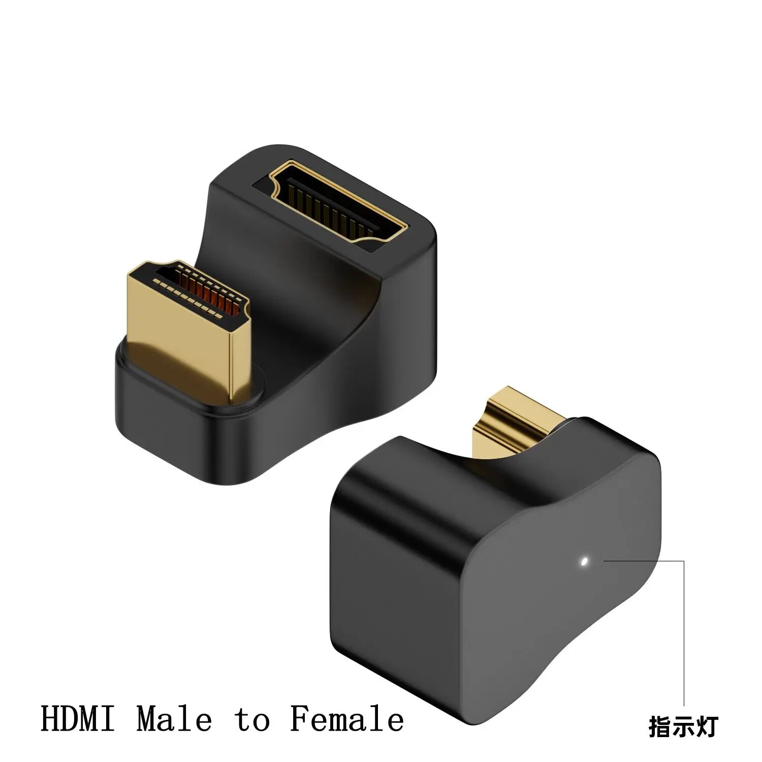 HDMI адаптер папа-мама U-образный, HDMI Down