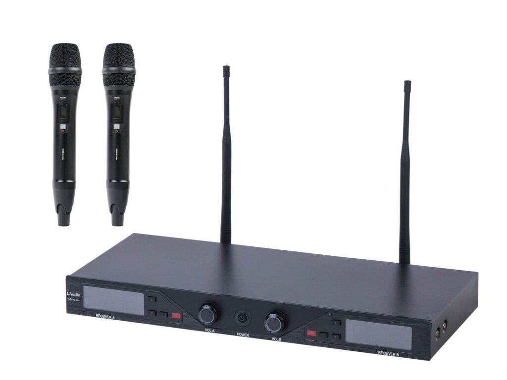 4000-UF Беспроводная микрофонная система, 2 ручных передатчика, LAudio