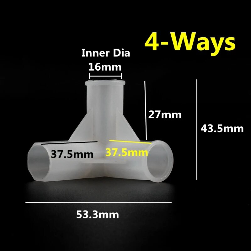 Пластиковые фитинги для водопровода SHSMFC Белый, 16mm 4T, 2Pcs