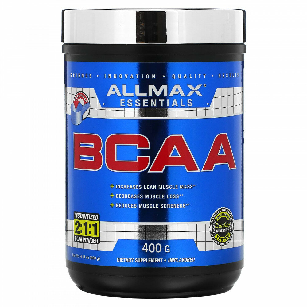 ALLMAX, Essentials, аминокислоты с разветвленной цепью, 400 г (14,11 унции)