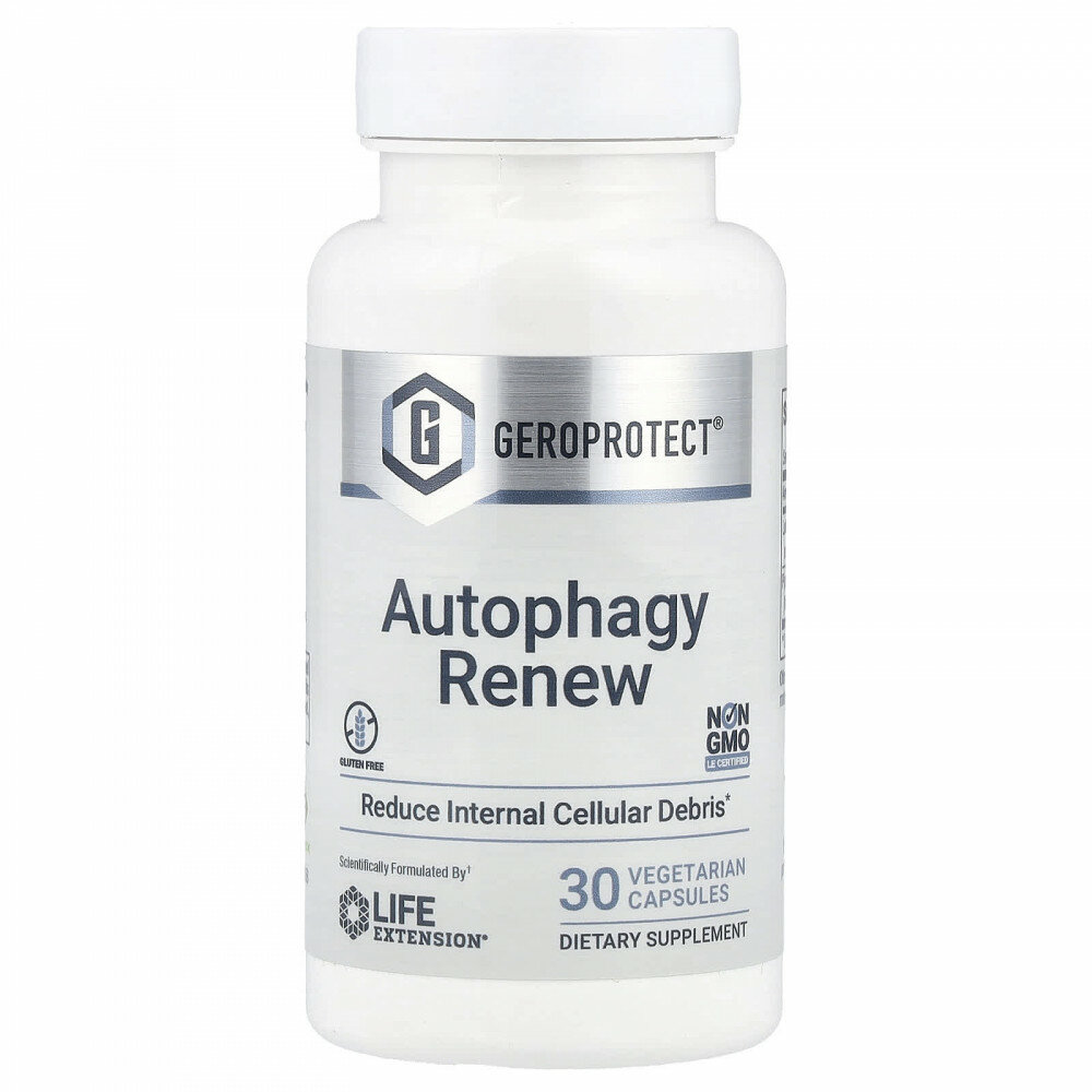 Life Extension, GeroProtect, Autophagy Renew, 30 вегетарианских капсул