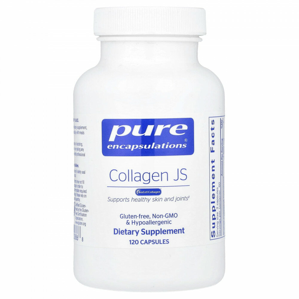 Pure Encapsulations, Collagen JS, 120 капсул (500 мг в каждой капсуле)