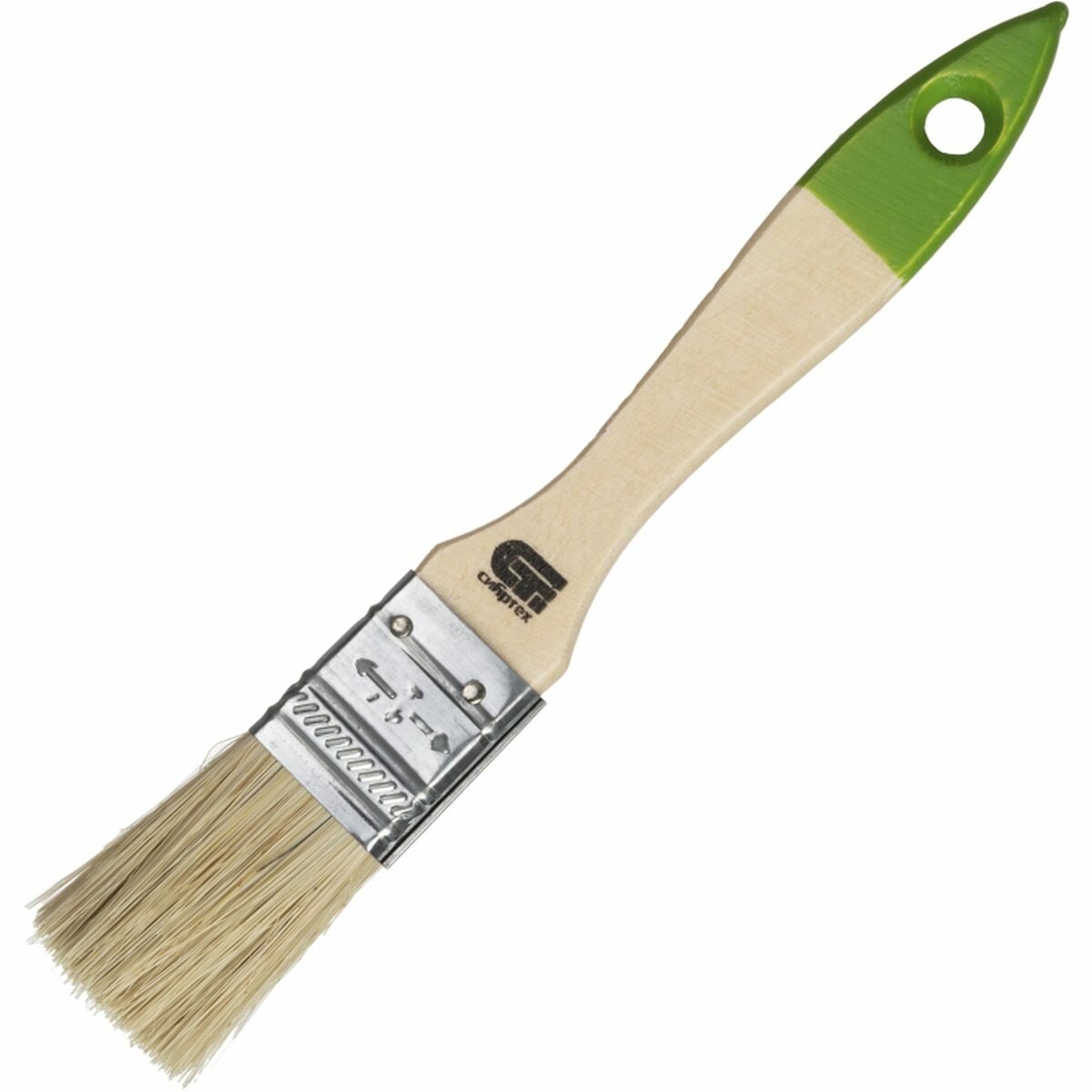 Кисть плоская Сибртех 25мм, натуральная щетина, деревянная ручка (82261), 20шт.