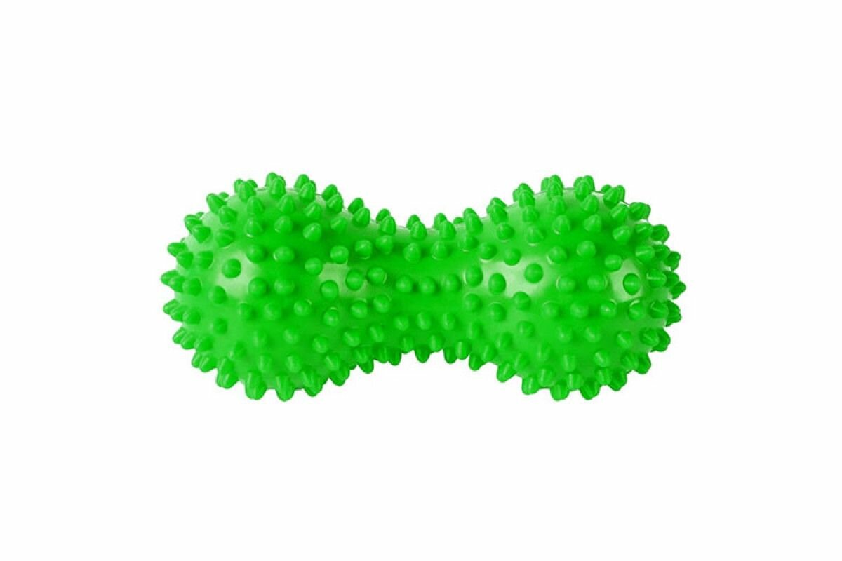 Массажер для тела Hawk E36802, двойной мячик с шипами, твердый, зеленый
