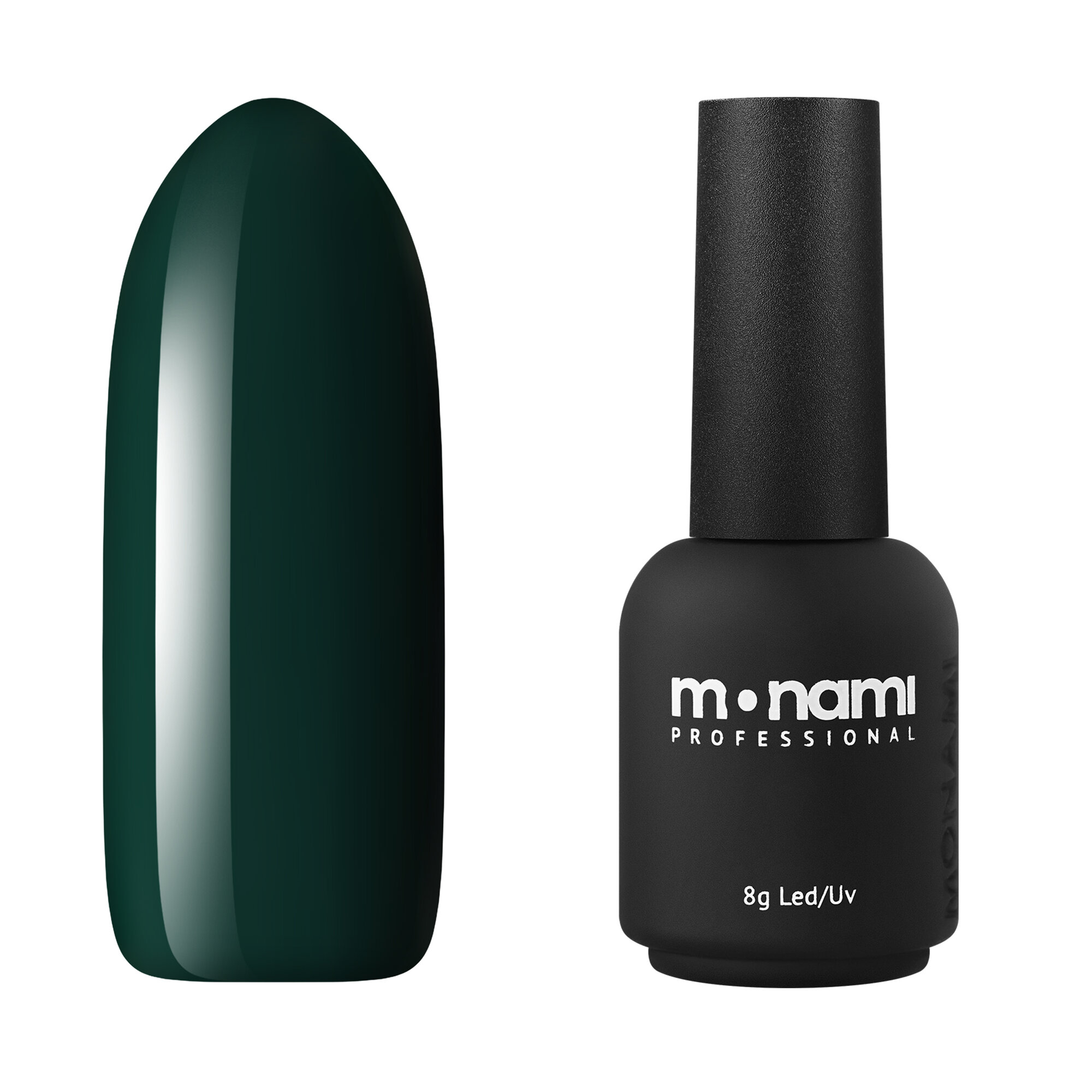 Monami, Гель-лак №629, 8 гр (хвойный, без блесток и перламутра, плотный.)