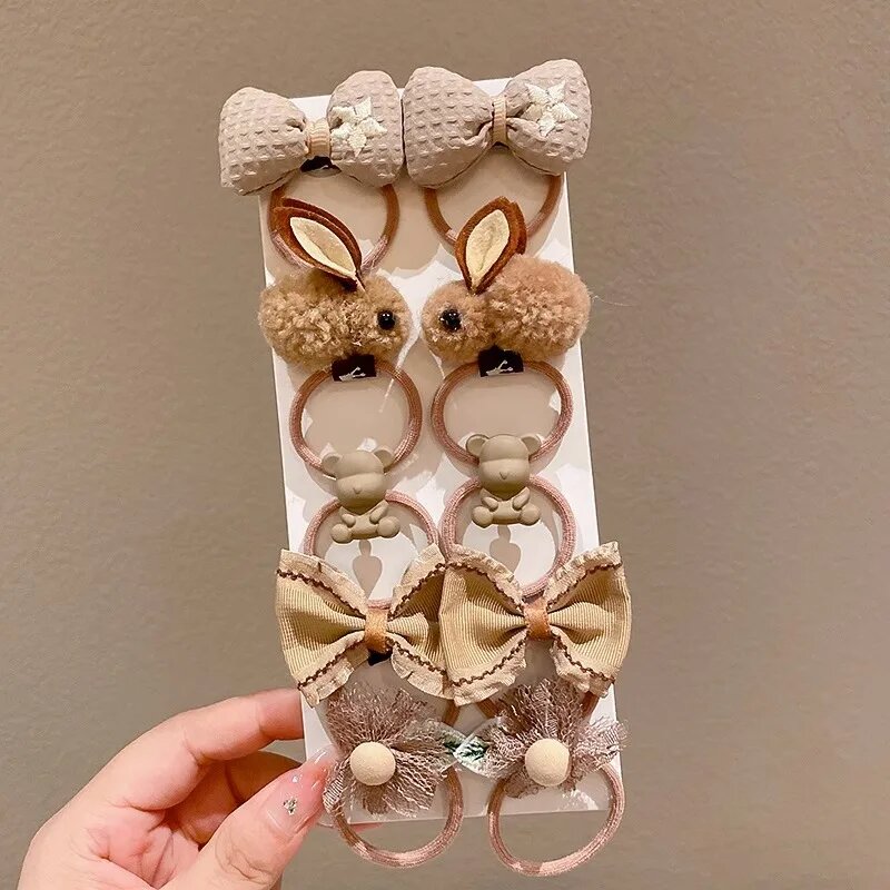 Детские заколки для волос I LOVE DAD, 5/8/9 шт, полиэстер Бежевый, A 10Pcs hair band