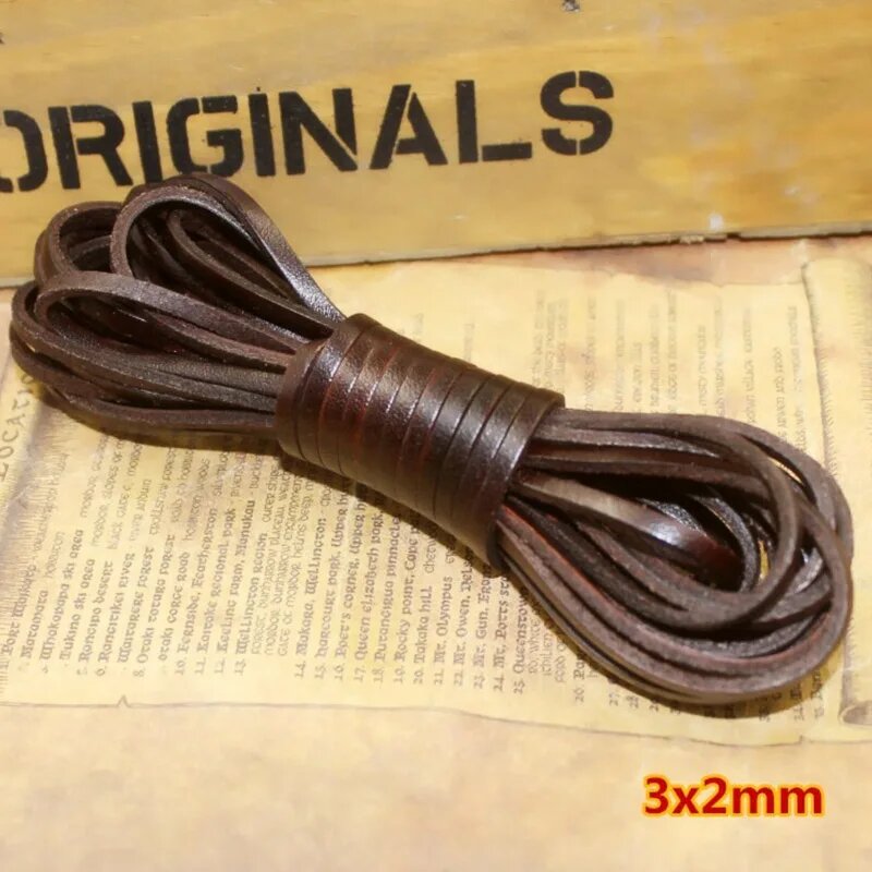 REGELIN Кожаный шнур из коровьей кожи 2 метра 2/3/4/5/6/8/10 мм flat 3x2mm