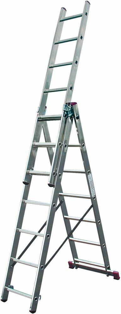 Трехсекционная Лестница Krause Corda 3X7 010377, Длина 4.2 М, Нагрузка 150 Кг.