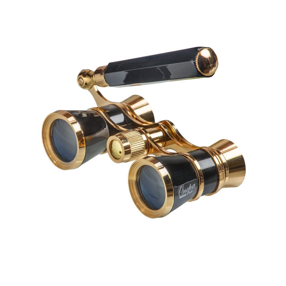 Бинокль Театральный Veber Opera Бгц 3X25 Лорнет, Черный/золотой