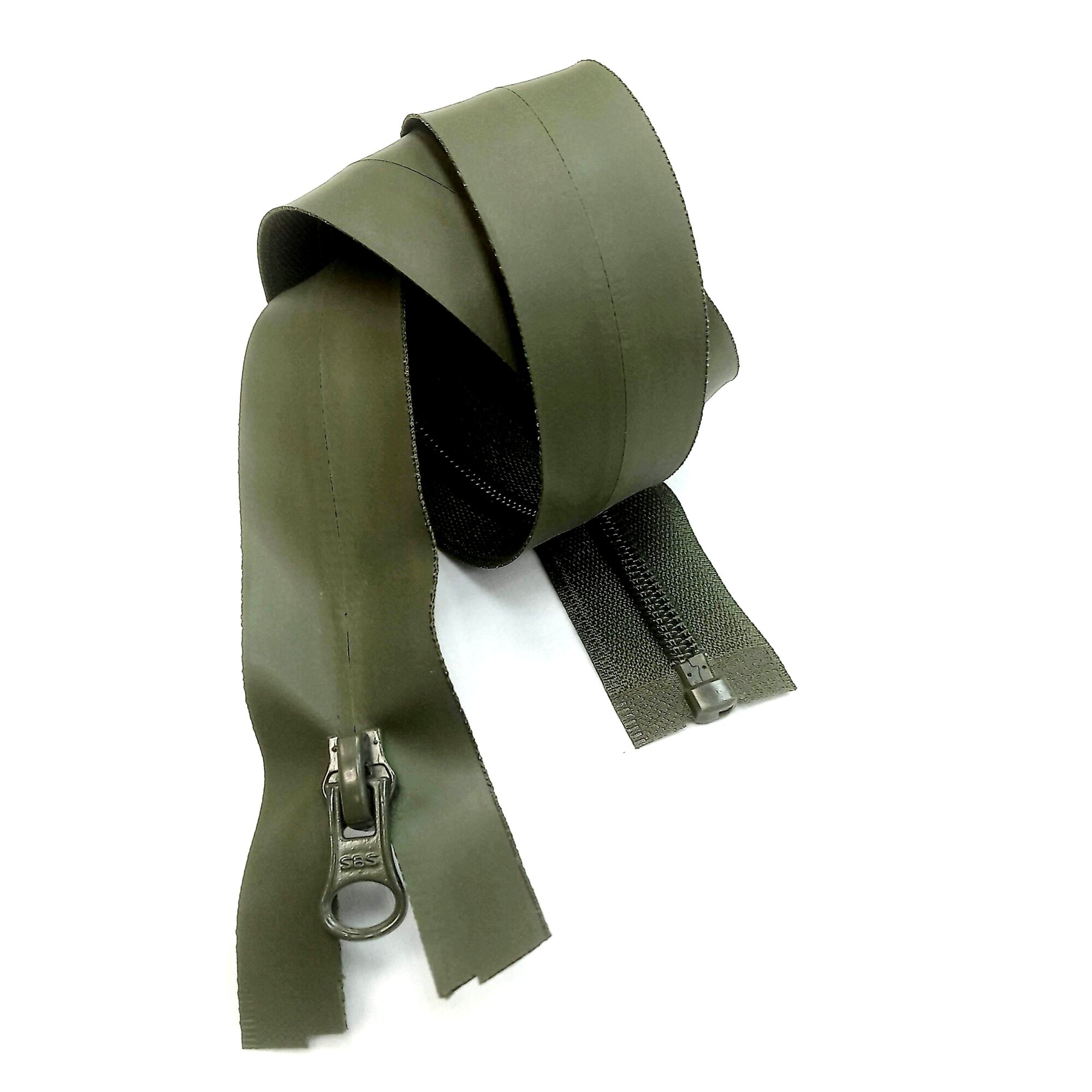 Молния водонепроницаемая №7, спиральная, 70см, хаки, разъёмная, 1шт.