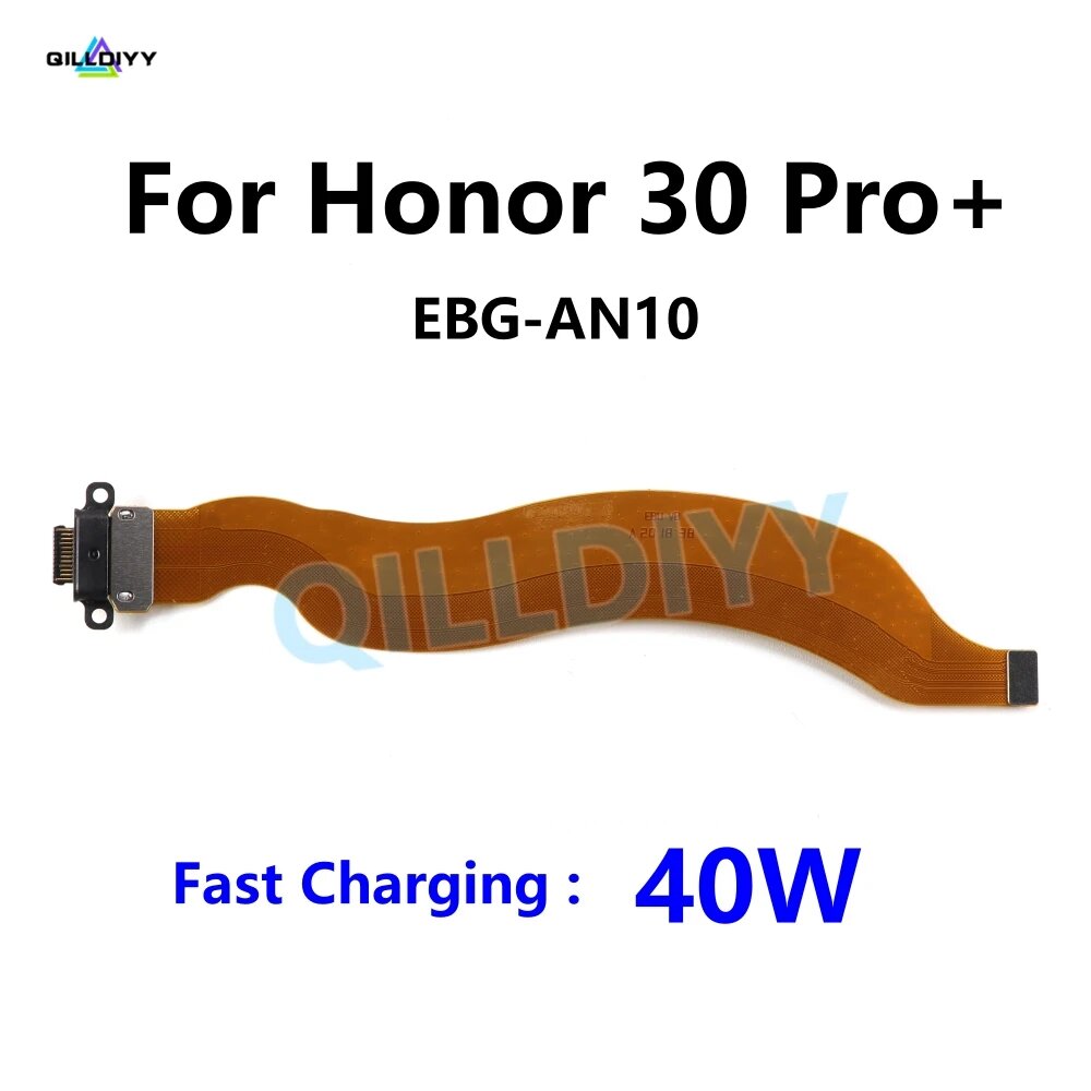 Для Huawei Honor 30 Pro + Plus USB-порт для зарядки, гибкий кабель типа C, вилка, хвостовой разъем, запасные части, ремонт EBG-AN10