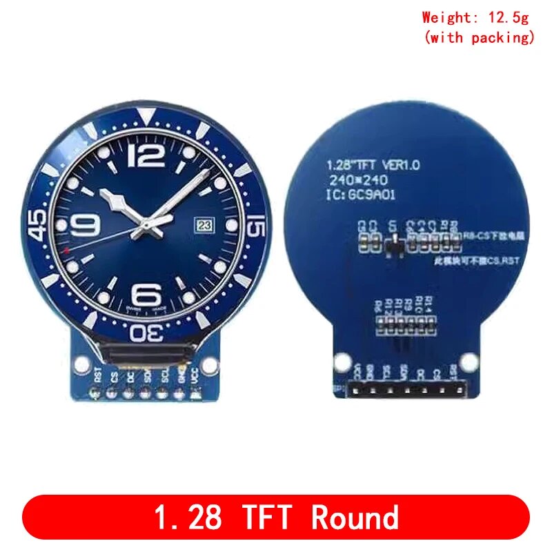 1.28" TFT Round Дисплей 240x240 IC:6C9A01