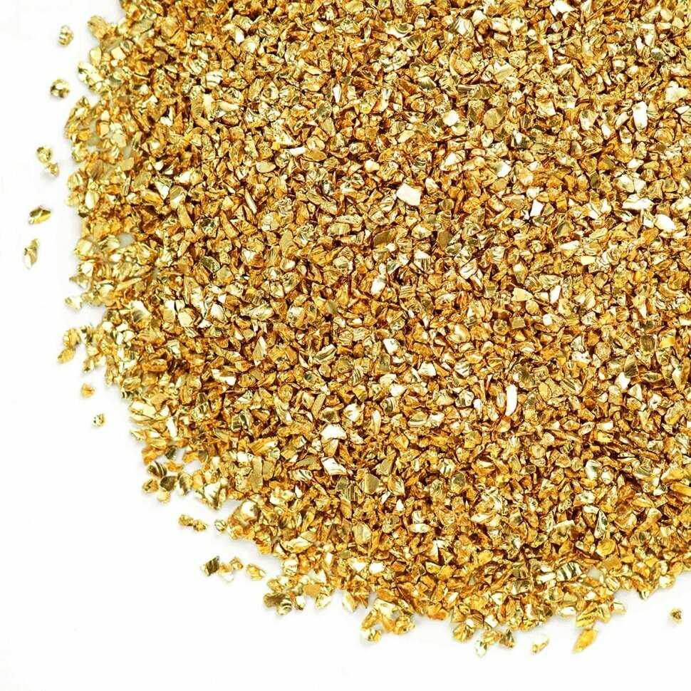 Стеклянная крошка EPOXYMASTER, для интерьера, декупаж, эпоксидная смола, 1-3мм, золотистая, 100гр