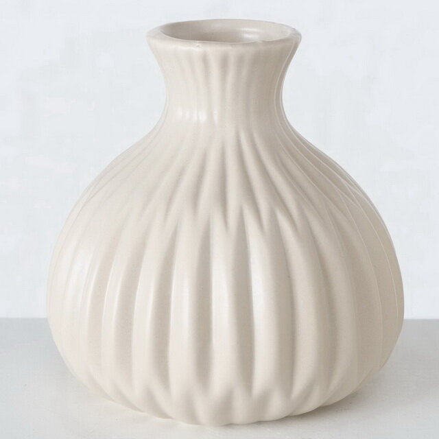 Фарфоровая ваза Kaleria 12 см бежевая, Boltze, 2021204-1