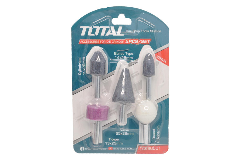TAKB0501 Набор абразивных камней для гравера 5 шт. Total