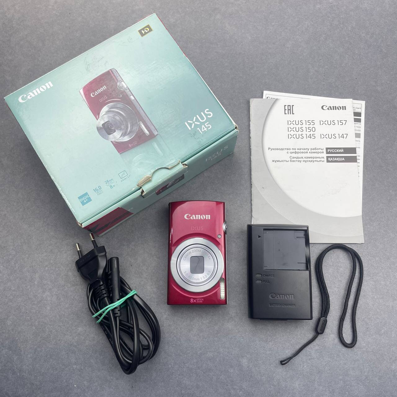 Цифровой компактный фотоаппарат Canon IXUS 145, бордовый