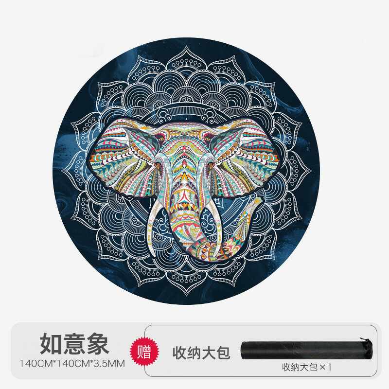 Коврик для йоги "Слон Руйи", натуральный каучук, увеличенный размер, 1,4м, с сумкой для хранения