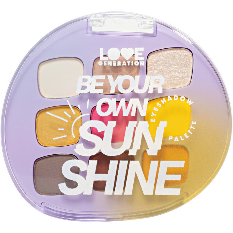 Палетка теней для век Love Generation "Be Your Own Sunshine", 9 оттенков, тон 01