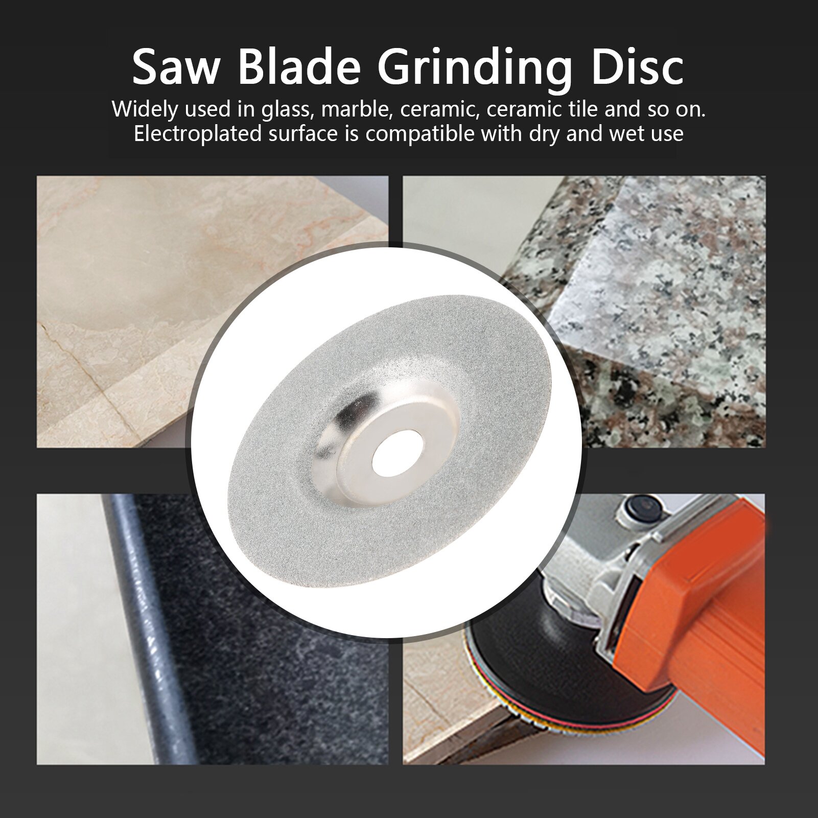 2шт 4-дюймовый алмазный шлифовальный диск для резки стекла, мрамора, керамики, пильное полотно, диск колеса