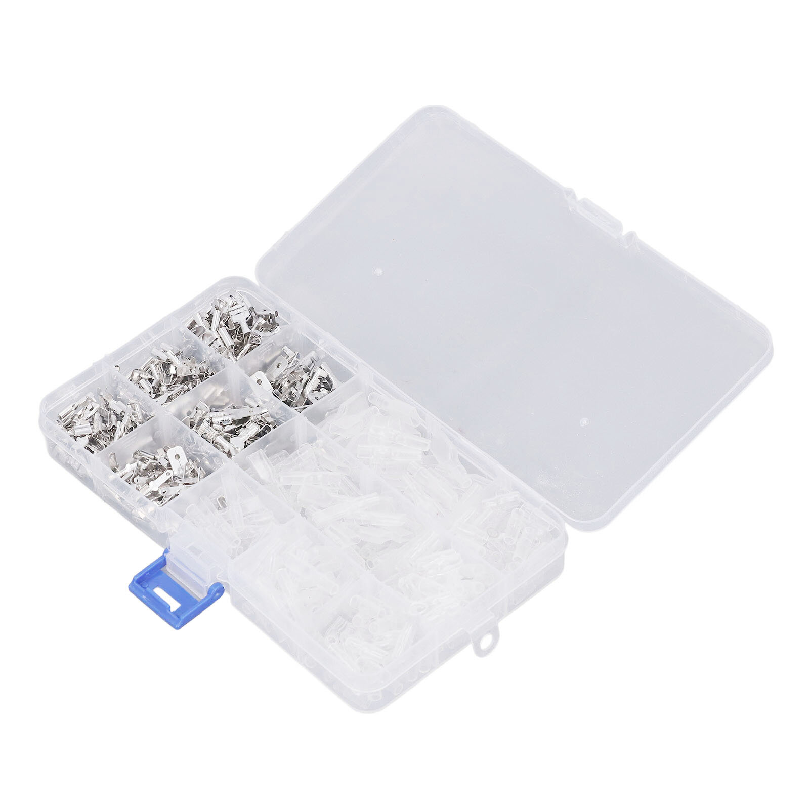 480 шт Контакты штыревые мужские и женские для проводов 2.8mm 4.8mm 6.3mm медные оцинкованные с изоляционными муфтами