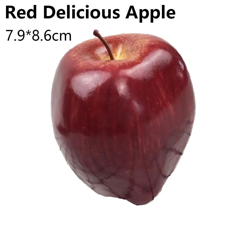 Искусственное яблоко Red Delicious, 7.9*8.6 см, красный