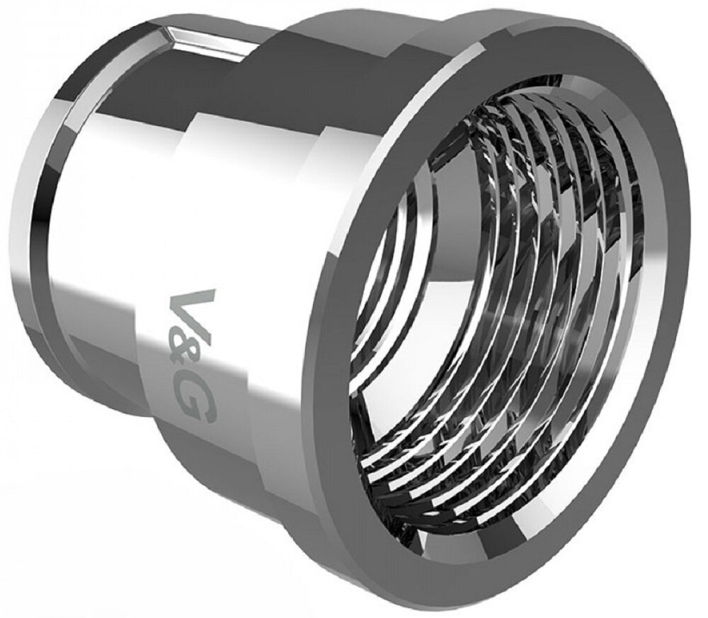 Муфта переходная V&G / В&Г внутренняя, из латуни, серая, диаметр 3/4-1/2дюйма / фитинги