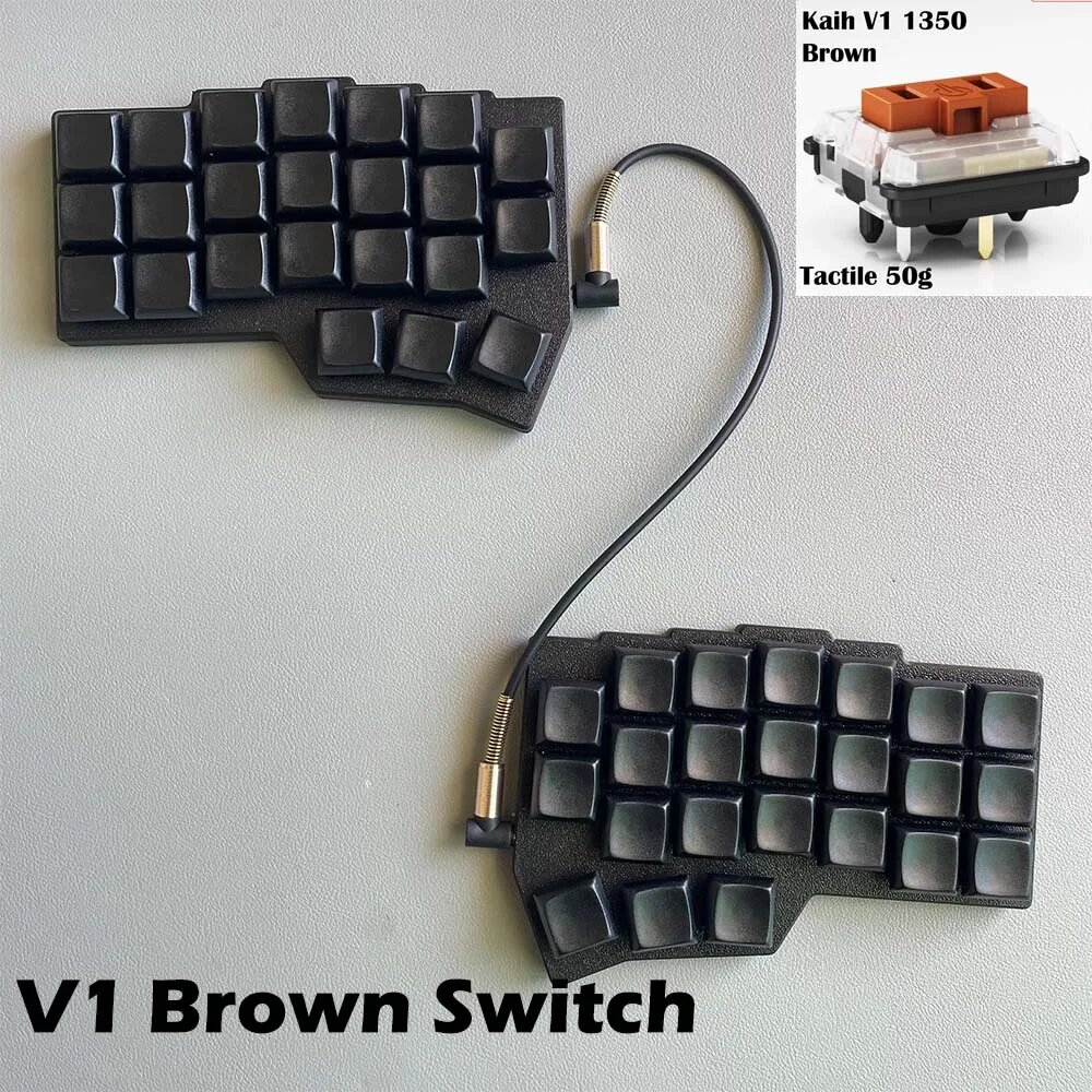 CHOC Corne Проводная механическая клавиатура Kaih Chocolate V1/V2 Brown V1 Black