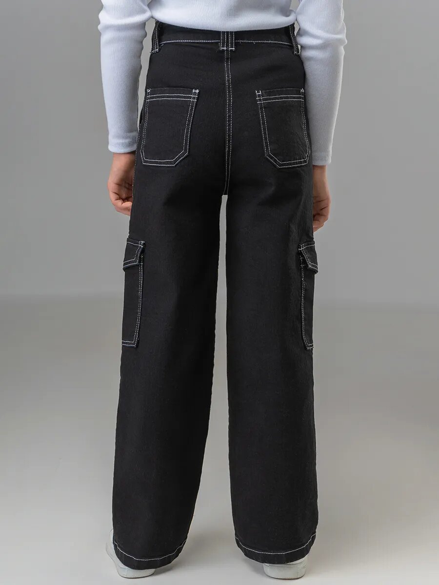 Джинсы Happyfox, размер 134, черный — фото 1