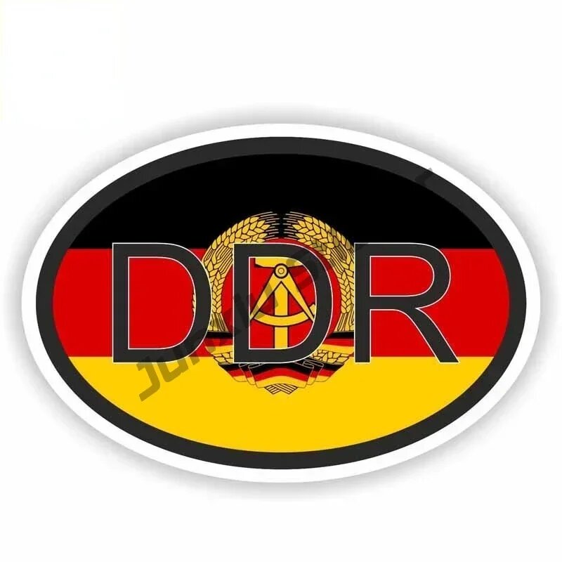 Наклейка на авто DDR, флаг Германии, 26см