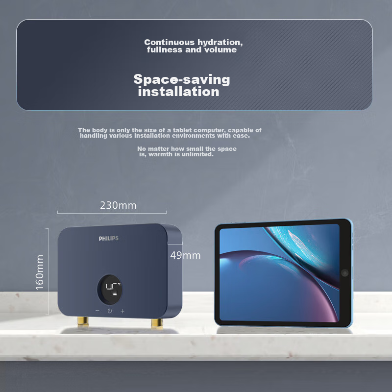 Philips Instant Hot Water Heater, 5500W Intelligent Stepless Frequency Conversion, Unlimited Water Capacity, Mini Household Instant Heating, No Water Storage, Small Size AWH1053/93