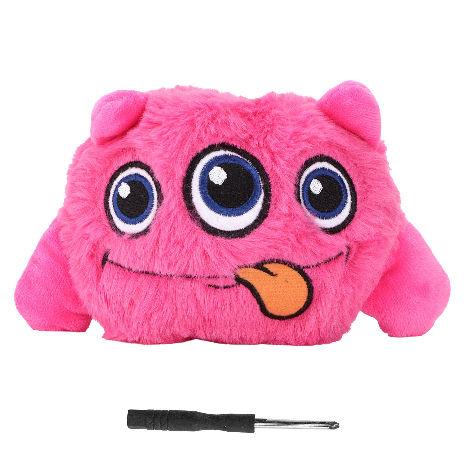 Dog Electric Bouncing Ball Toy Vibrating and Sounding Plush Cartoon for Motorized Entertainment Interactive PetsRed Hair