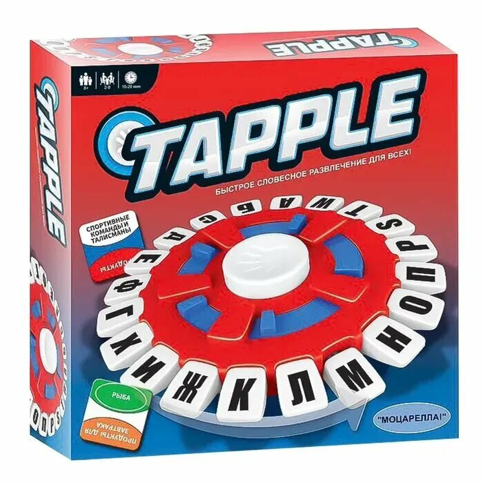 Весёлая настольная игра Тапл "Tapple" в слова на скорость, русская версия