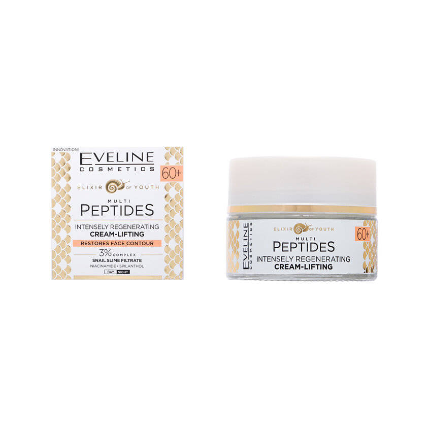 Крем для лица EVELINE ELIXIR OF YOUTH интенсивно питательный с лифтинг эффектом 60+ 50 мл