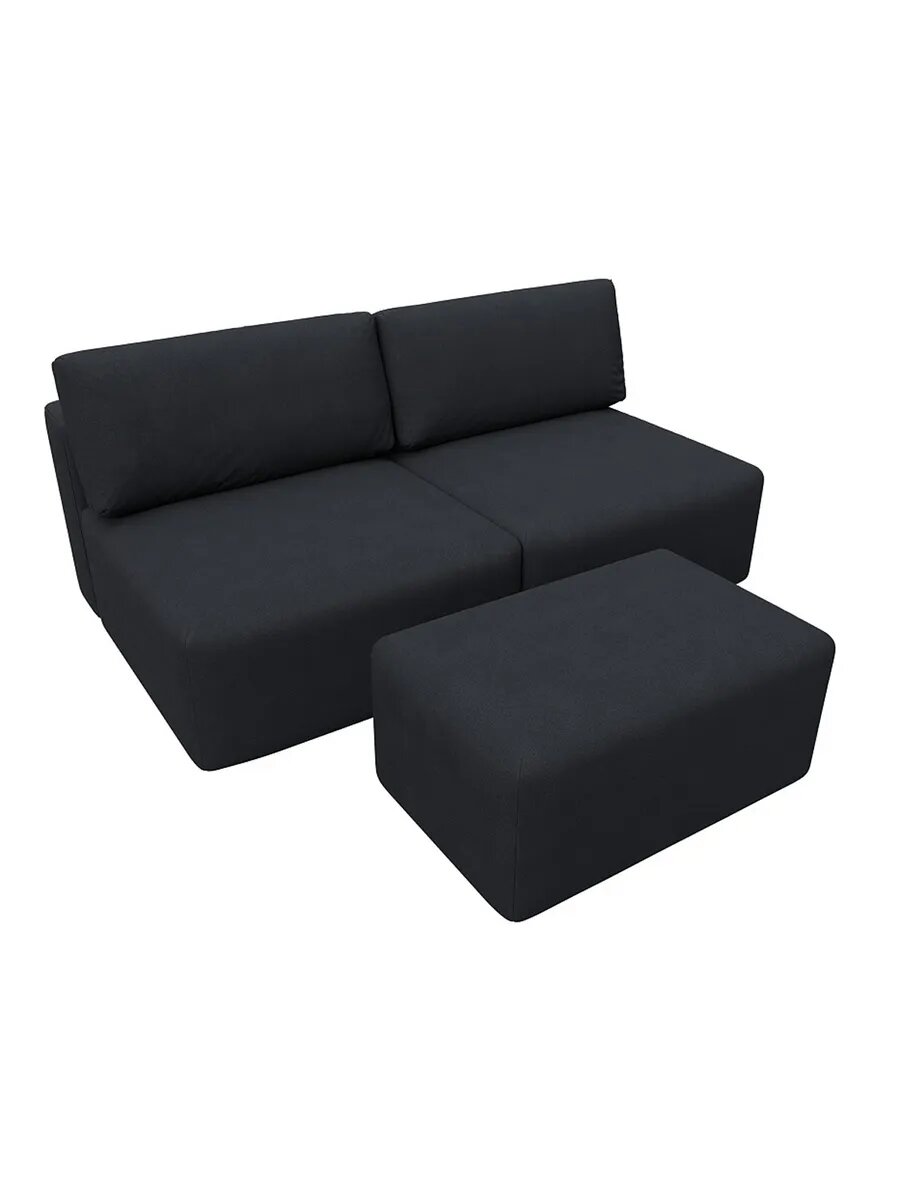 Диван прямой модульный Лего 267x85x119 см, замша