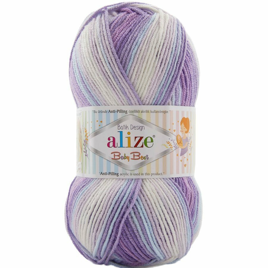 Пряжа Alize BABY BEST BATIK 3483 принт (5 мотков)