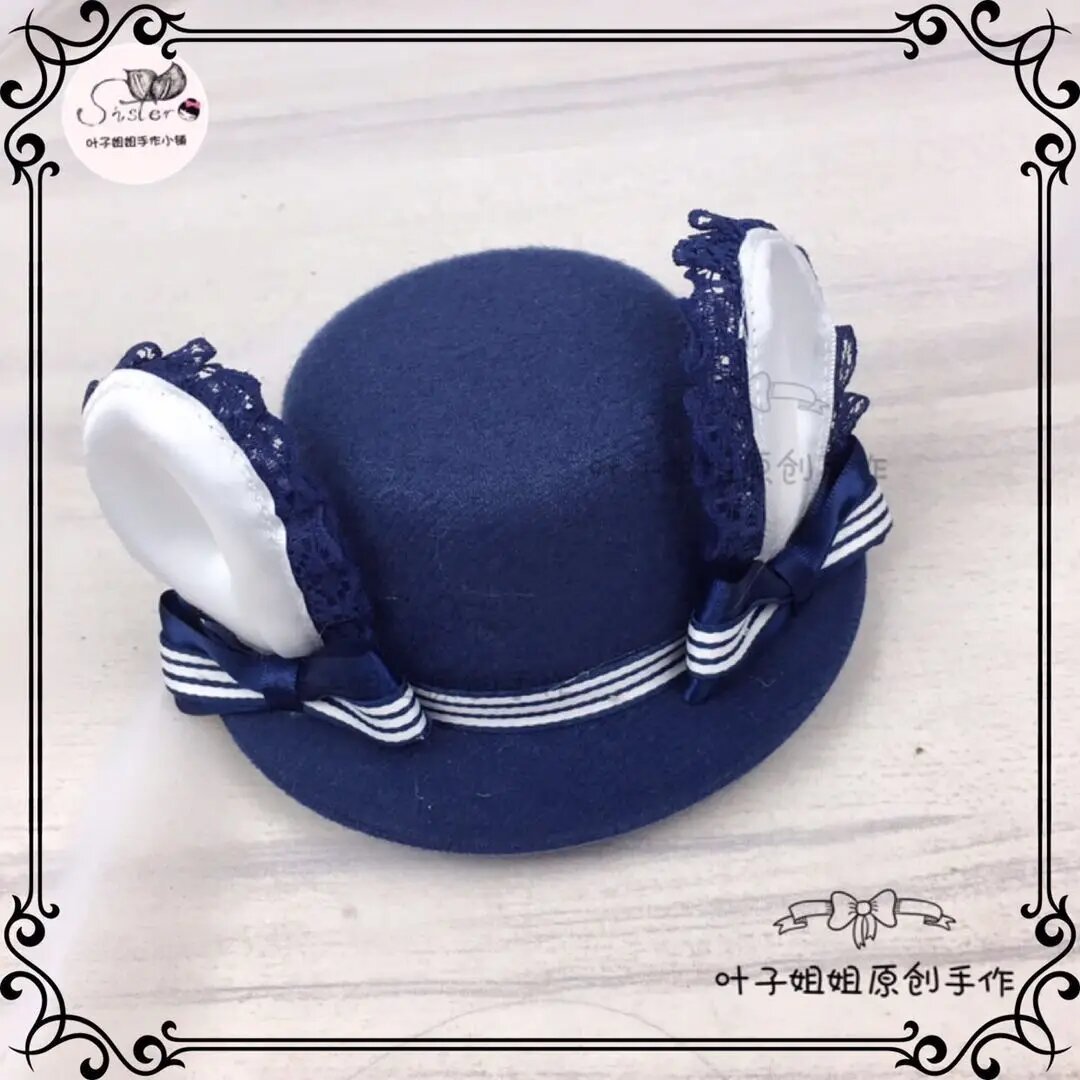 Темно-синий бант для волос KC Темно-синий, Navy Cap