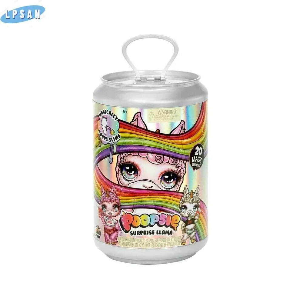 MGA Poopsie Surprise Llama Toy / Детская слепая коробка Soda Can Toys, с милой минифигуркой ламы и слизью Slime Slime, для детей от 6 летВ комплекте 20 сюрпризов