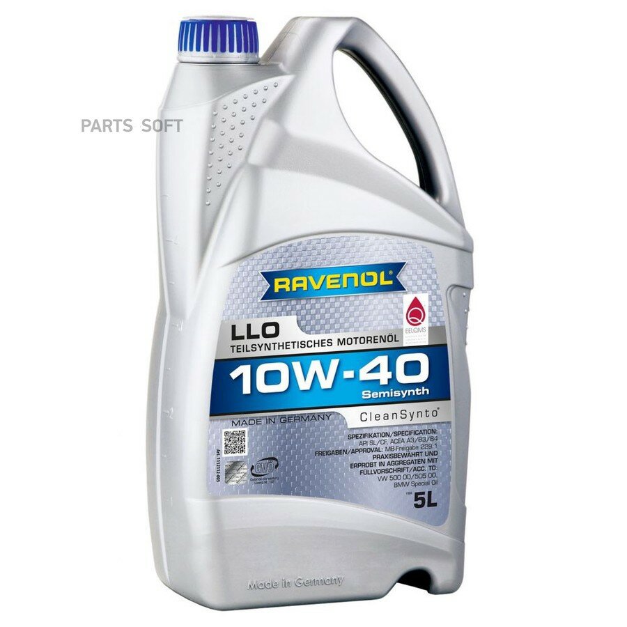 РР°СЃР»Рѕ РРѕС‚рѕсђрѕрѕрµ RAVENOL LLO РРѕР»СѓСЃРёРЅС‚РµС‚РёС‡РµСЃРєРѕРµ 10W-40 CF/SL 5Р». от официального дистрибьютора, RAVENOL, артикул 4014835724358