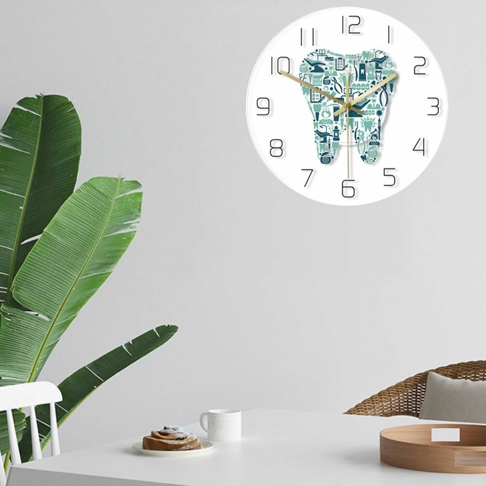 Стоматологическая клиника, настенные часы для ухода за зубами, акриловые подвесные часы